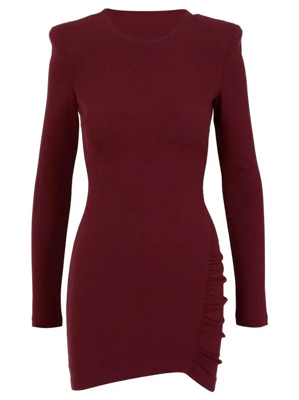 ANIYE BY Slim-fit Dress With Asymmetrical Hem - Rosso Amaranto