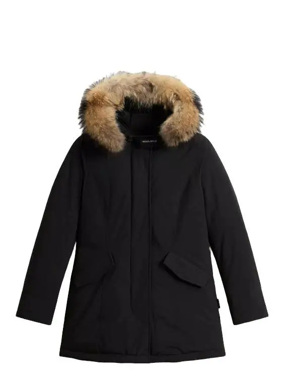 Woolrich Luxury Arctic Raccoon Parka - Black