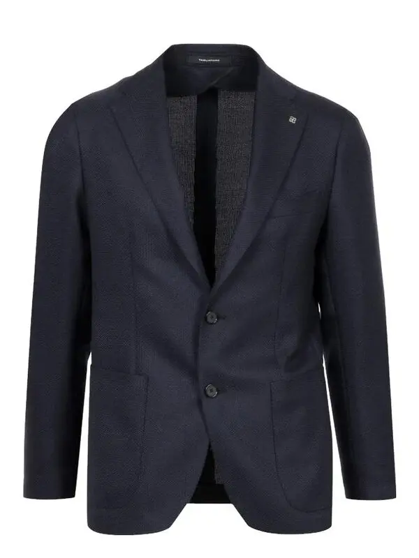 Tagliatore Single-breasted Virgin Wool Jacket - Blue