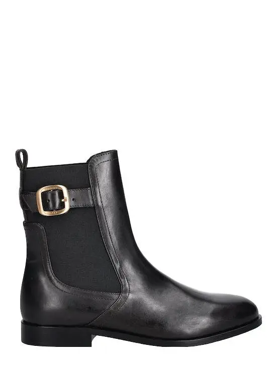 Twin-set Leather Ankle Boots - Black