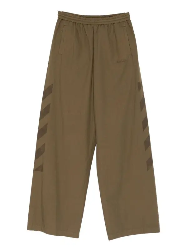 Off White Wide Leg Trousers - Beech/beech