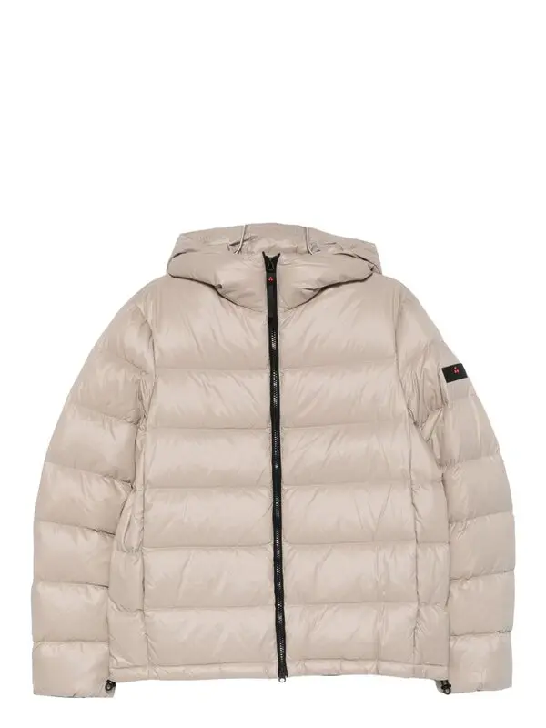 Peuterey Quilted Jacket With Hood - Beige