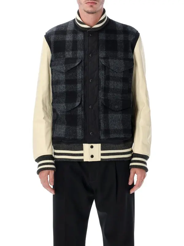 Junya Watanabe Varsity Jacket - Black Grey
