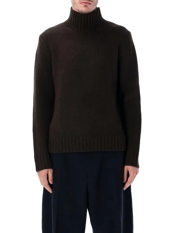 Studio Nicholson Loris Knit Sweater - Espresso Brown
