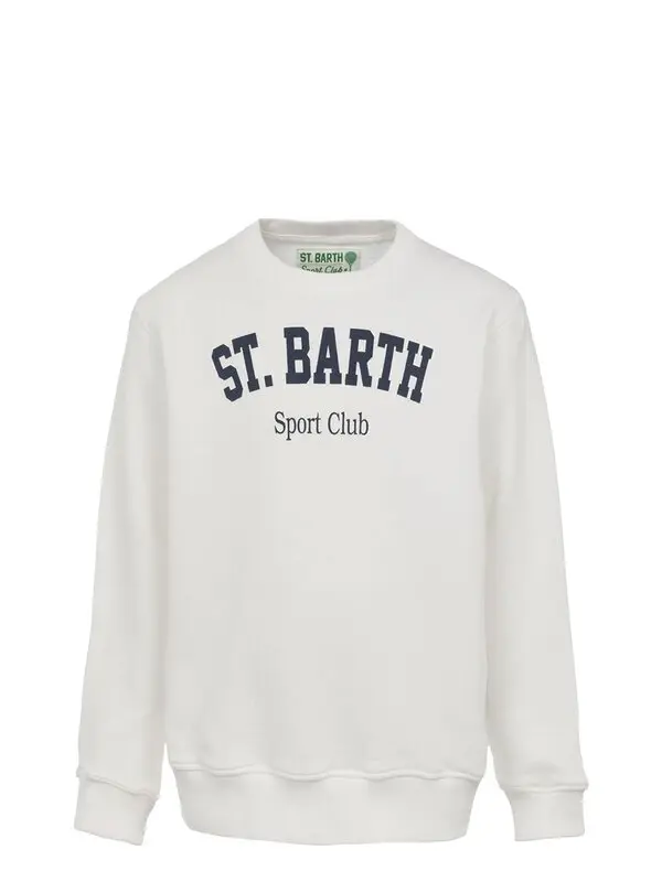 MC2 SAINT BARTH Cotton Sweatshirt With Logo - White