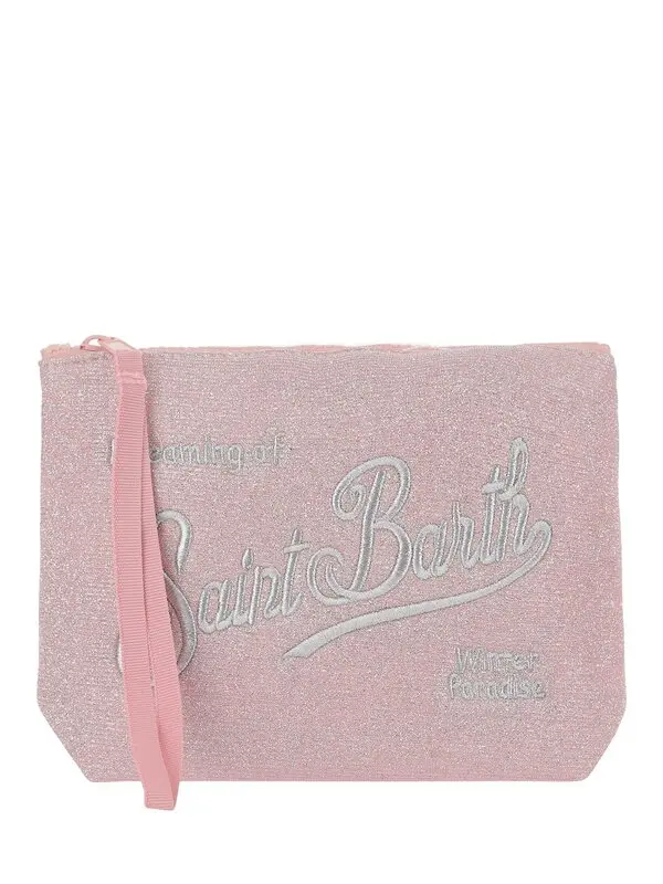 MC2 SAINT BARTH Aline Lurex Clutch Bag - Pink