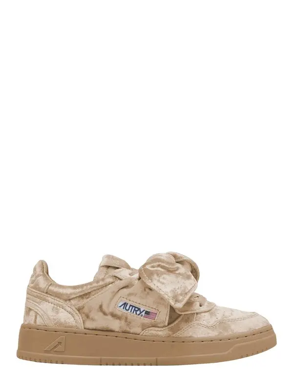 AUTRY Medalist Low Velvet Sneakers - Beige