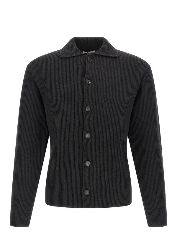 Auralee Ultra Fine Wool Cardigan - Black