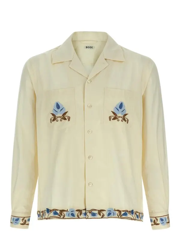 BODE Noveau Vine' Shirt - Beige