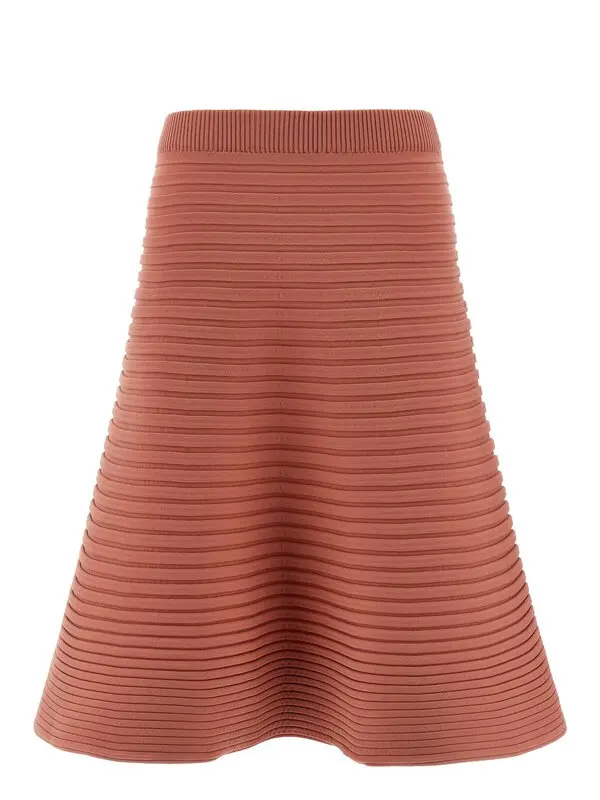 Issey Miyake Bounce Knit Flared Skirt - Pink