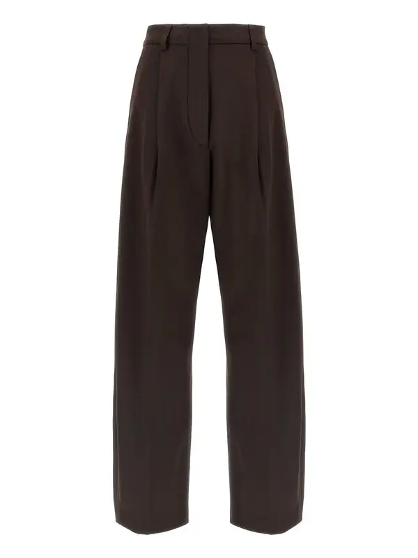 THELATEST Wool Blend Wide Leg Pants - Brown