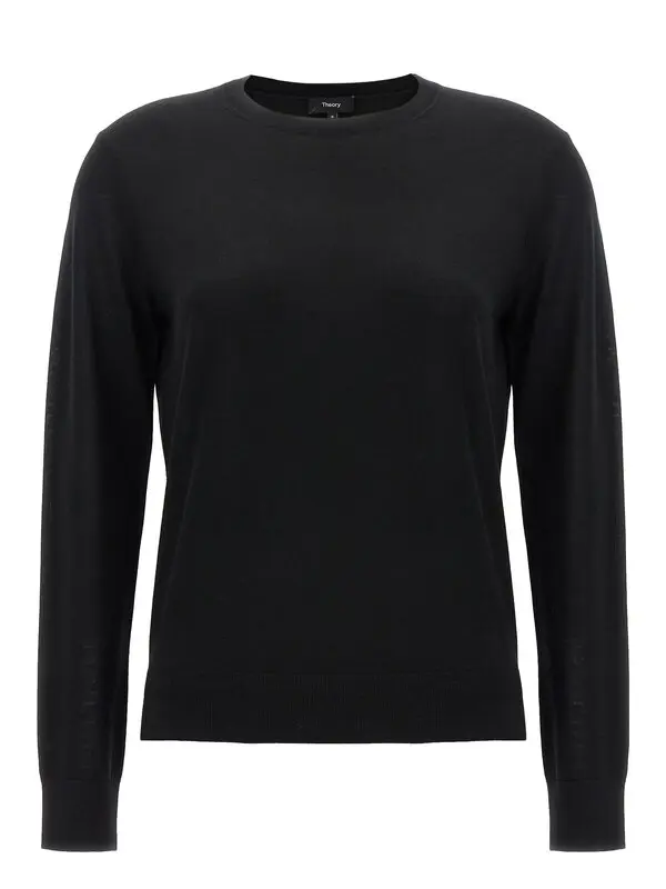 Theory Basic Wool Sweater - Black