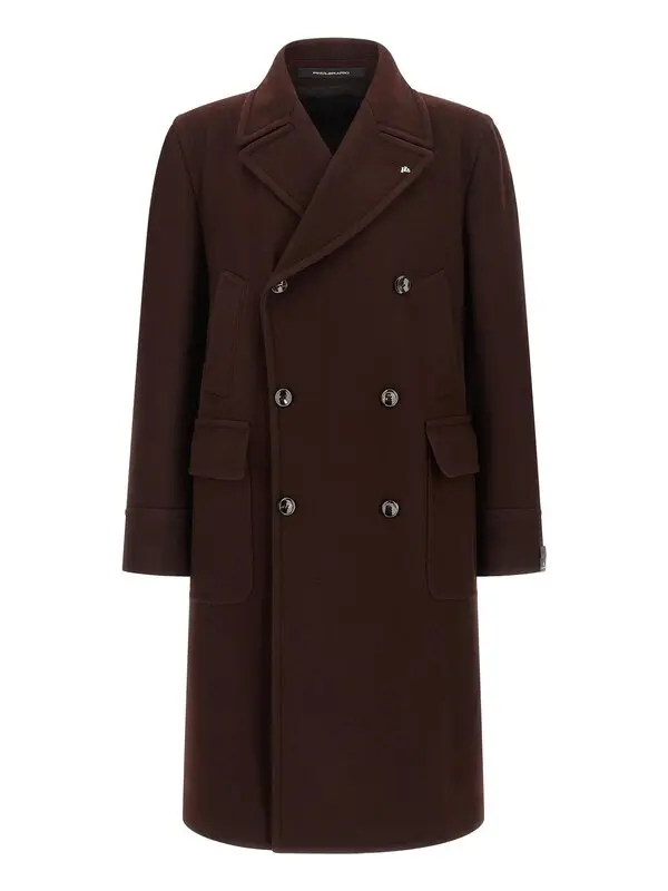 Tagliatore Sherry Wool And Cashmere Blend Coat - Bordeaux