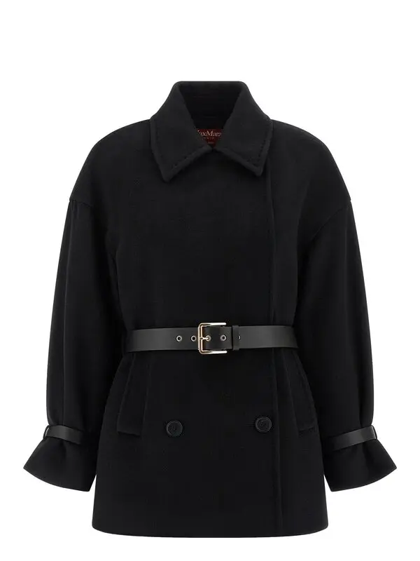 Max Mara Pausa Virgin Wool Coat - Black