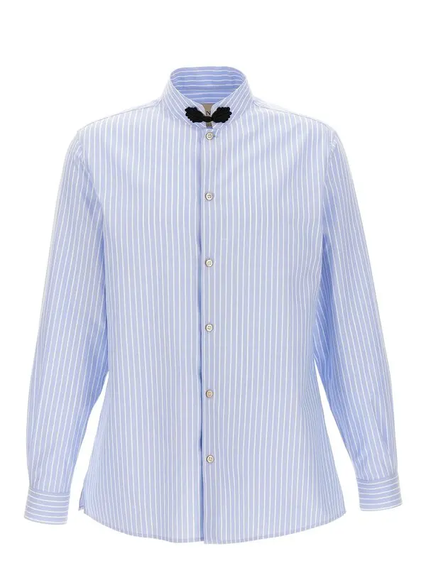 Valentino Garavani Striped Shirt - Light Blue