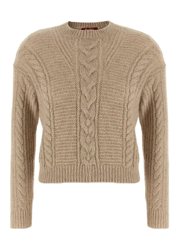 Max Mara Crasso Stitched Alpaca Blend Sweater - Beige