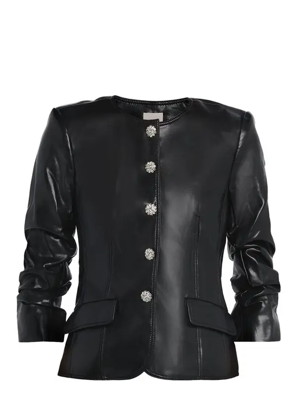 Cinq À Sept Chris Vegan Leather Jacket - Black