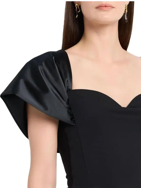 Chiara Boni La Petite Robe Silvya Sweetheart Midi Sheath Dress - Black