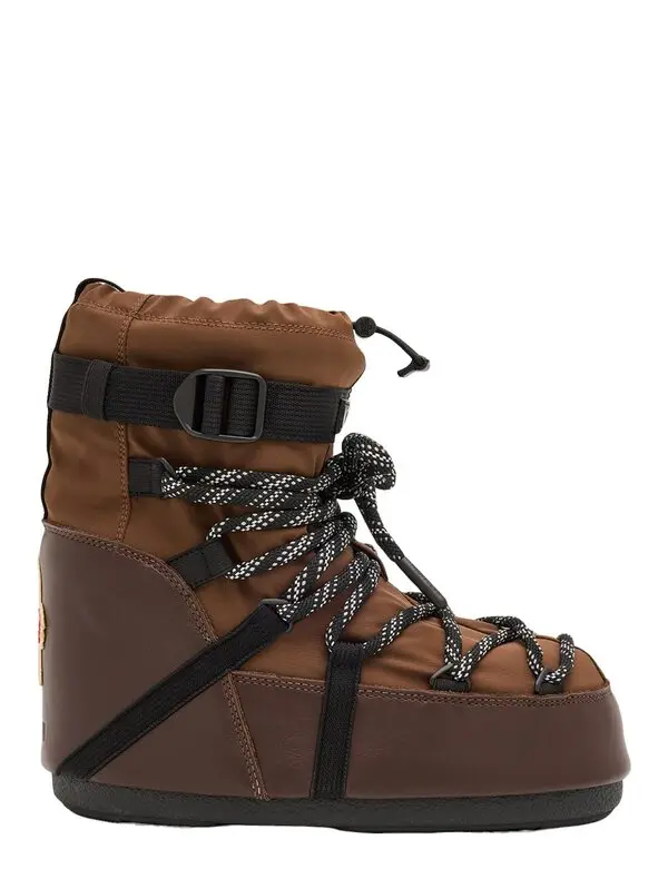 Moncler Icon Low Padded Snow Boots - Brown