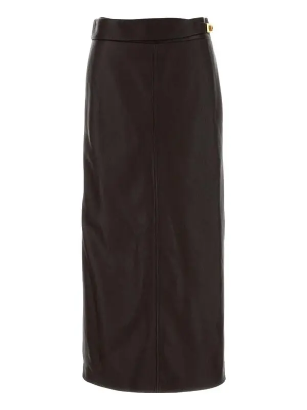 FERRAGAMO Leather Skirt - Brown