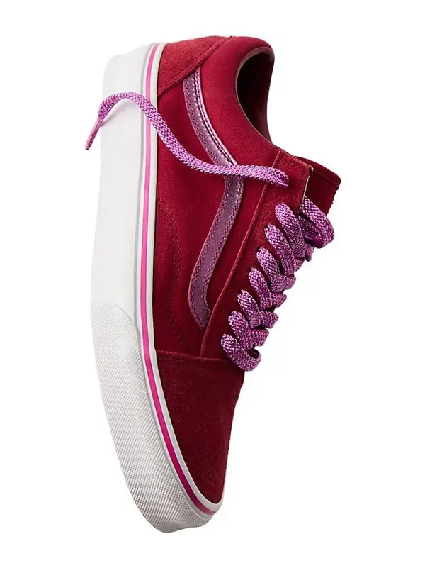 VANS Old Skool Metallic Sneakers - Metallic Pop Bordeaux