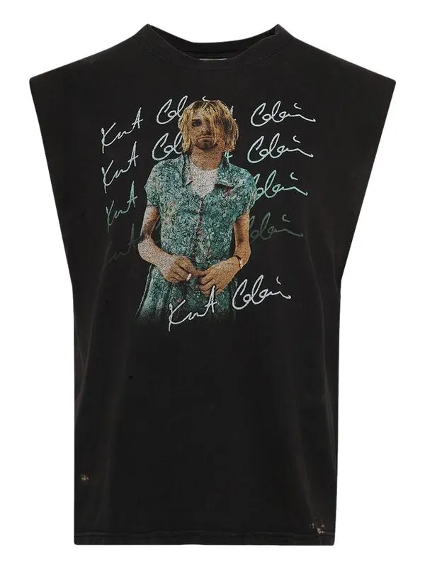 EARTHLING VIP Kurt Cobain Vintage Sleeveless Tee Kurt Cobain - A