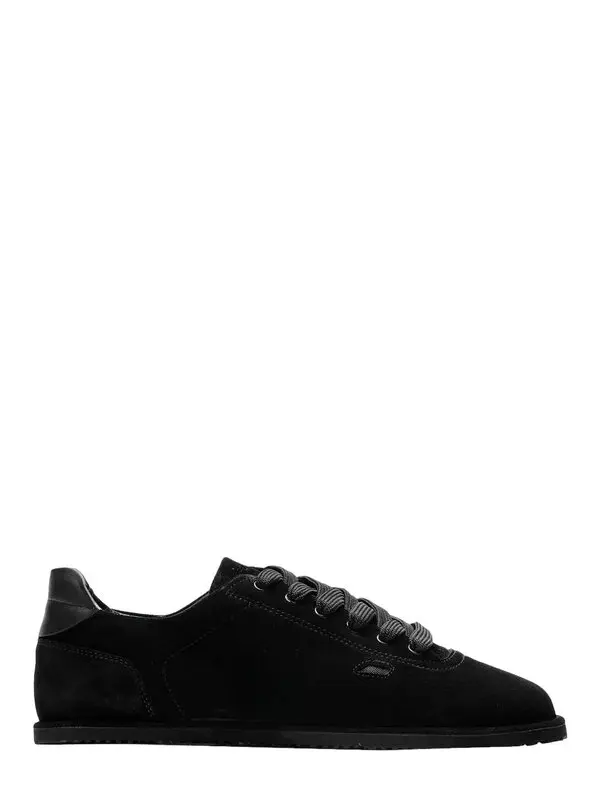 REFERENC Suede Leather Sneakers - Black