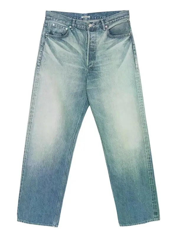 Auralee Selvedge Faded-wash Jeans - Blue