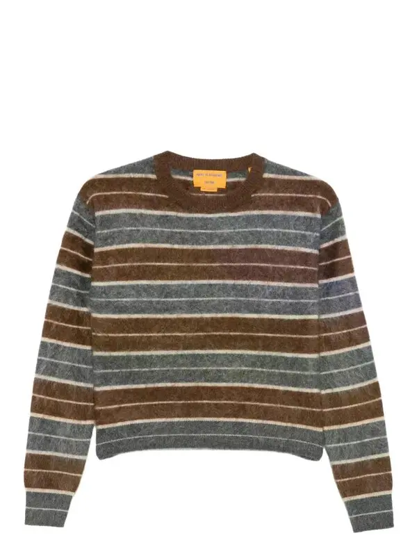 Guest In Residence Striped Knitted Sweater - Grey