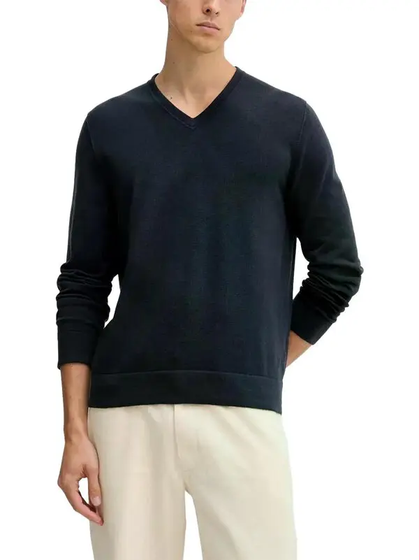 Marc O'polo V-neck Long-sleeve Sweater - Blue