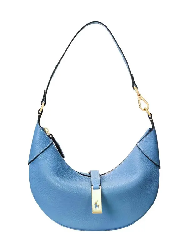 Polo Ralph Lauren Logo-charm Leather Shoulder Bag - Blue