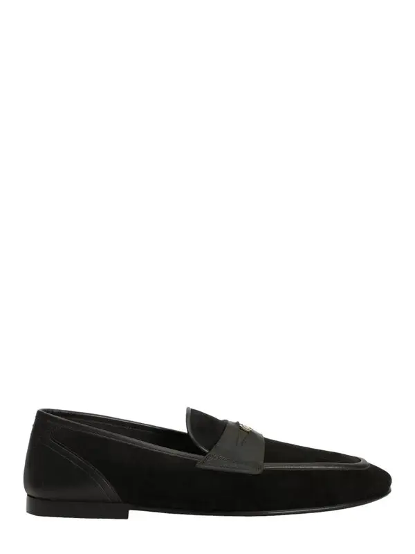 Dolce & Gabbana Leather Slippers - Black