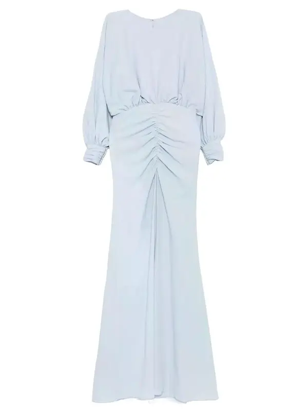 Amsale Pebbled-texture Dress - Blue