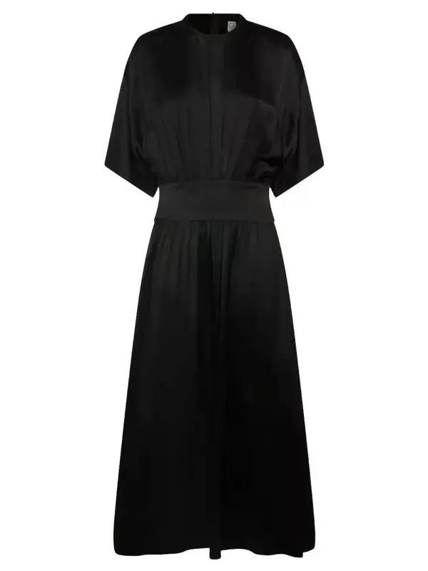 TOTEME Short-sleeve Maxi Dress - Black