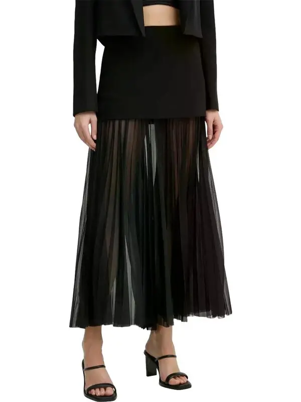 A.L.C. Pleated Midi Skirt - Black