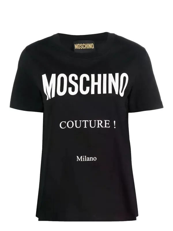 Moschino Logo-print Cotton T-shirt - Black
