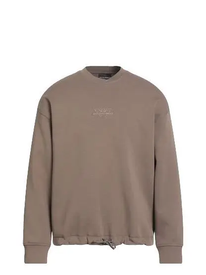 Emporio Armani Sweatshirt In Light Cotton, Polyester, And Elastane - Grey