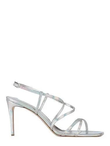 NCUB Iridescent Slingback Stiletto Sandals - Silver
