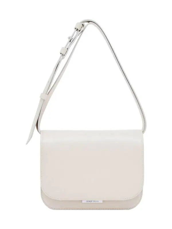 GIORGIO ARMANI X 10 CORSO COMO Leather Shoulder Bag - White