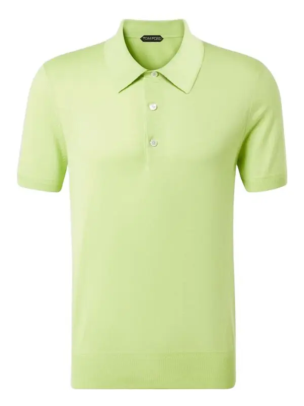 TOM FORD Cotton Polo Shirt - Green