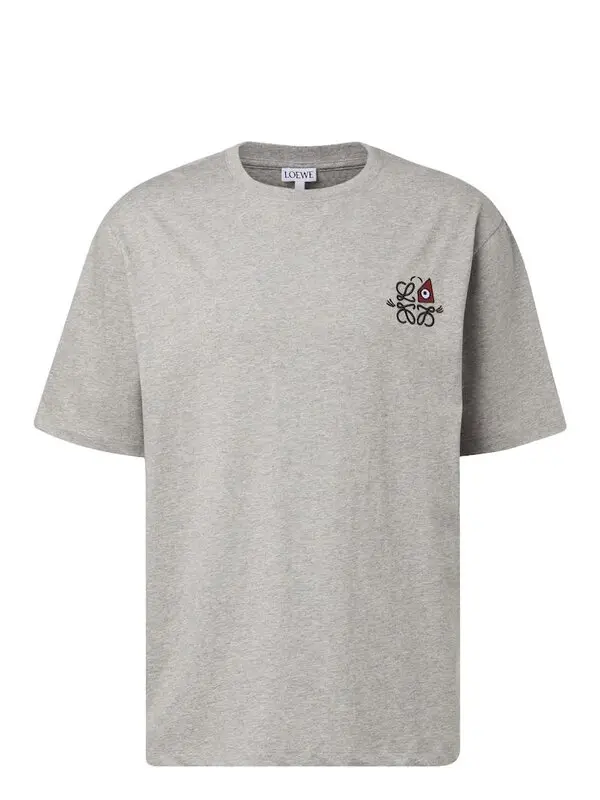 Loewe X Louis Wain Anagram Cotton Jersey T-shirt - Grey