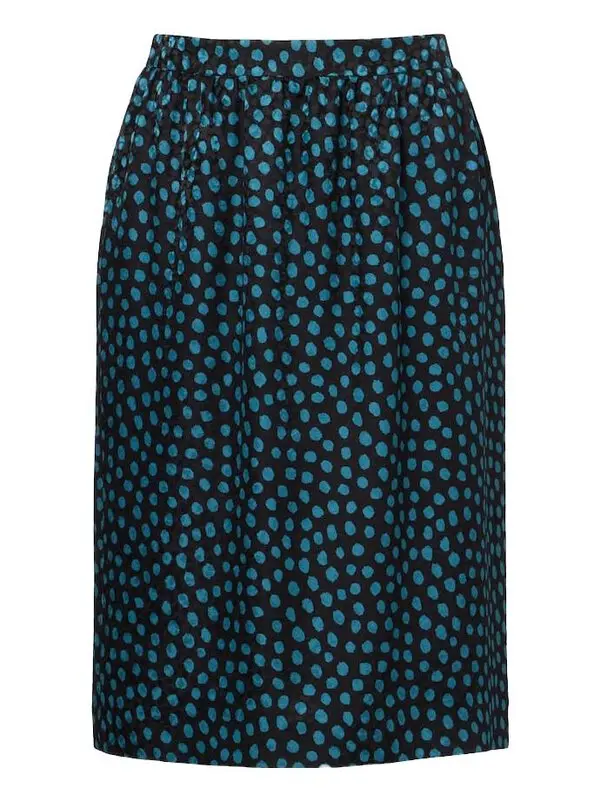 Chloé Polka-dot Silk Jacquard Midi Skirt - Black