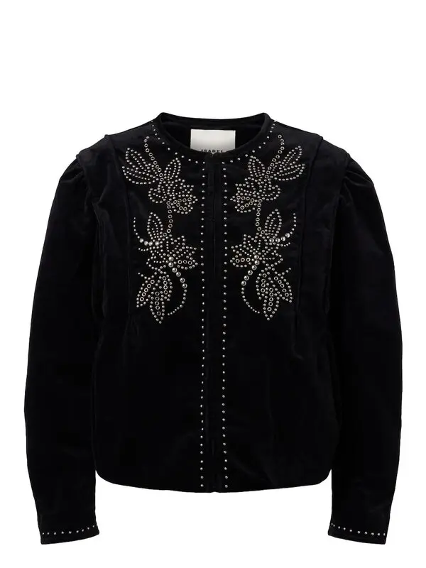 Isabel Marant Pietra Embellished Cotton Jacket - Black