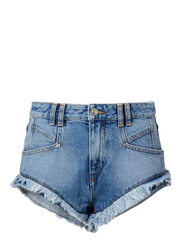 Isabel Marant Eneidala High-rise Denim Shorts - Blue