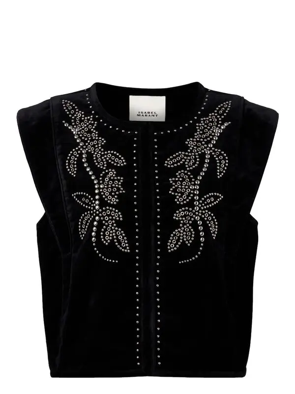 Isabel Marant Poppy Embellished Vest - Black