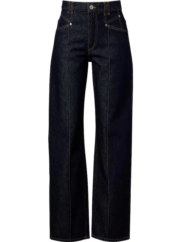 Isabel Marant Drolane High-rise Straight Jeans - Blue