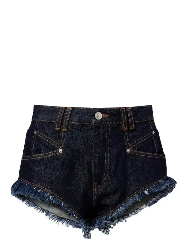 Isabel Marant Eneidala High-rise Denim Shorts - Blue