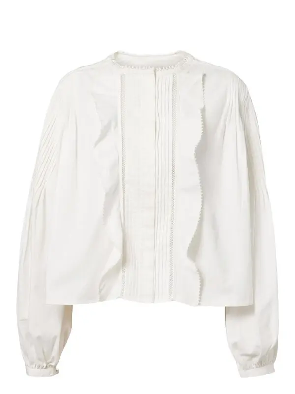 Isabel Marant Étoile Cubraly Ruffled Cotton Blouse - White