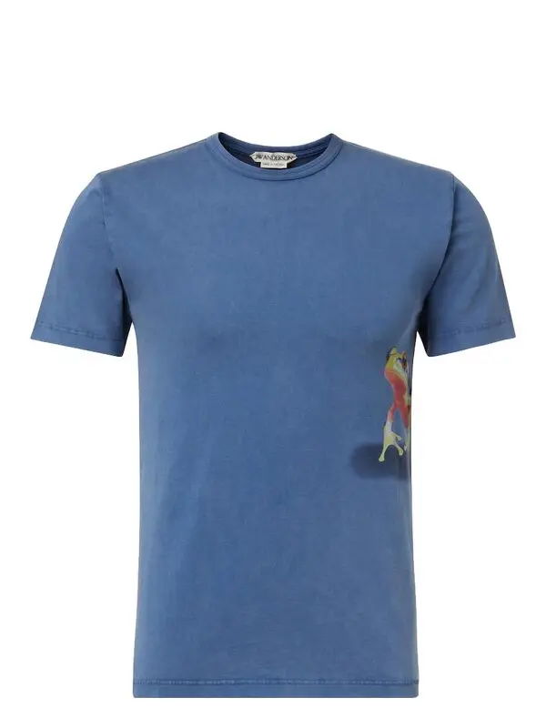 JW Anderson Printed Cotton Jersey T-shirt - Blue