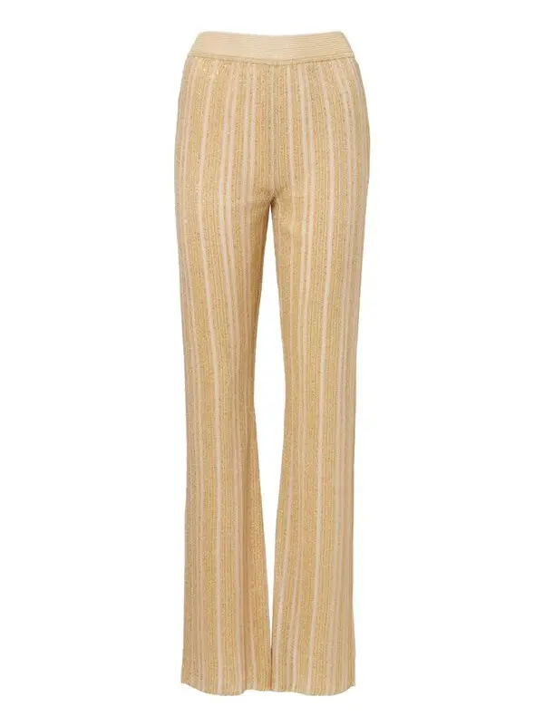 Missoni Zig Zag Lamé Straight Pants - Gold